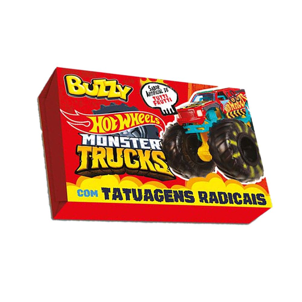 Chiclete Buzzy Hot Wheels Monster Tutti Frutti c/100 - supernova